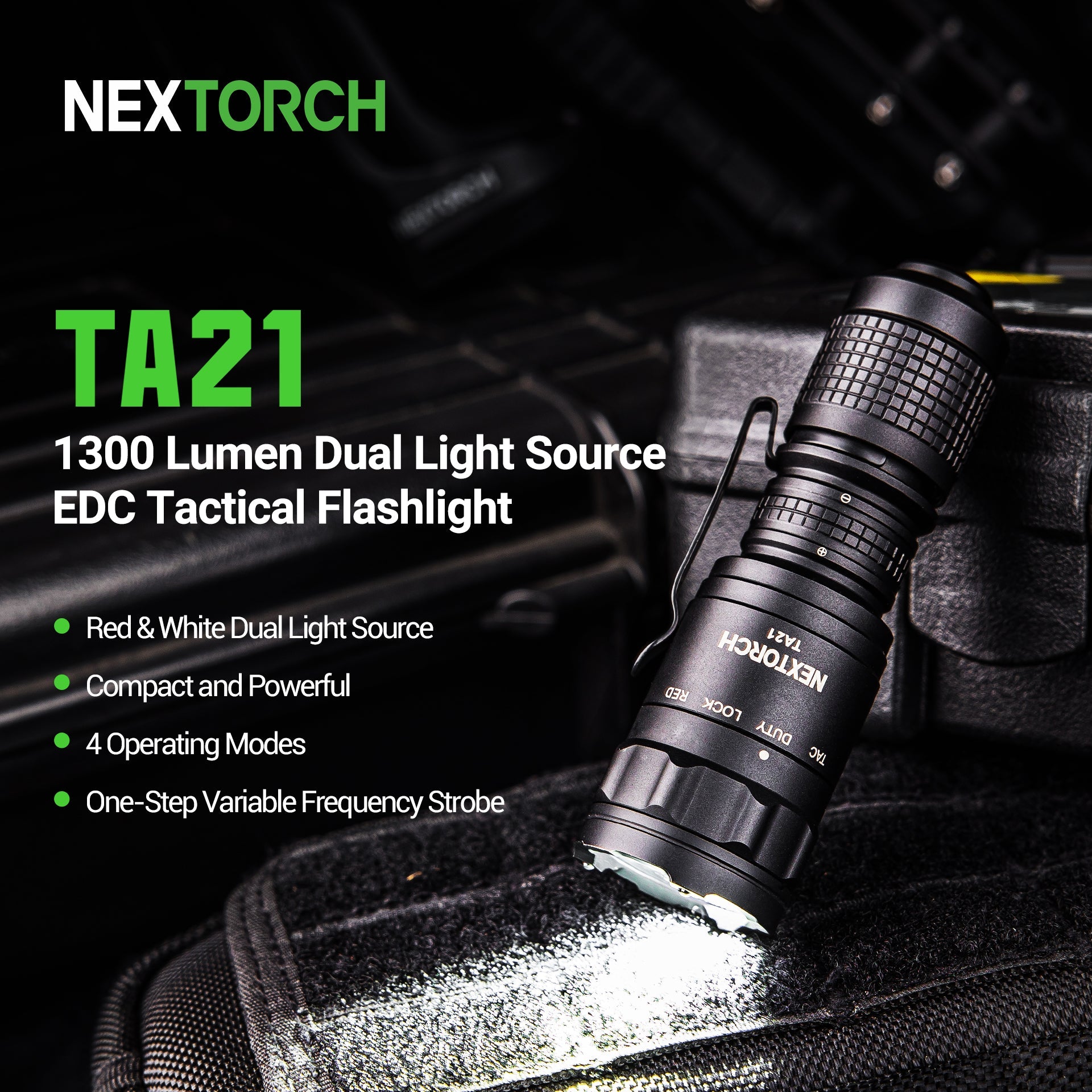 NEX TA21 Pocket Carry Tactical Flashlight Set – NEXTORCH Canada